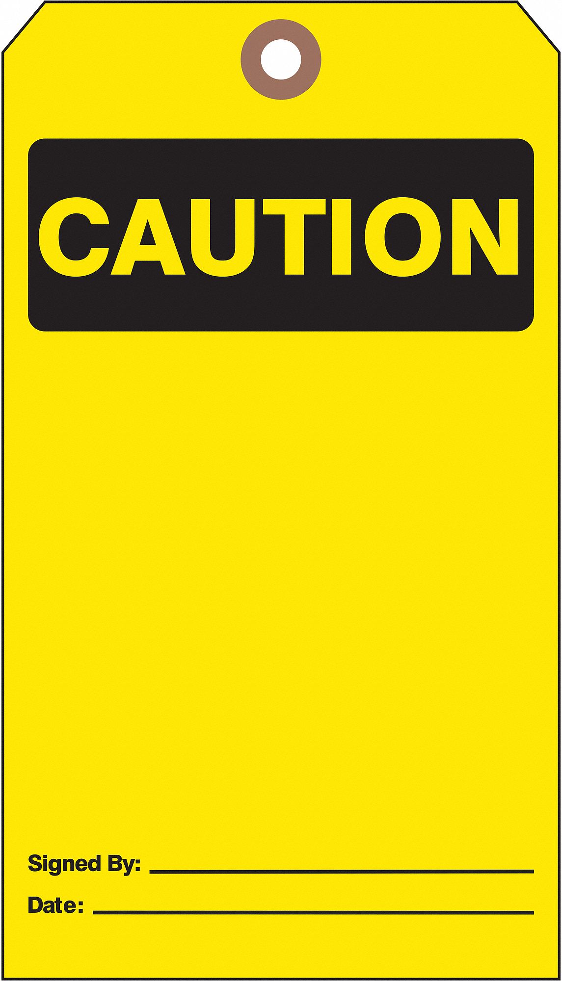 Yellow, Single Part Tag, Caution Tags - 3XCA6|CTUF-G13 - Grainger