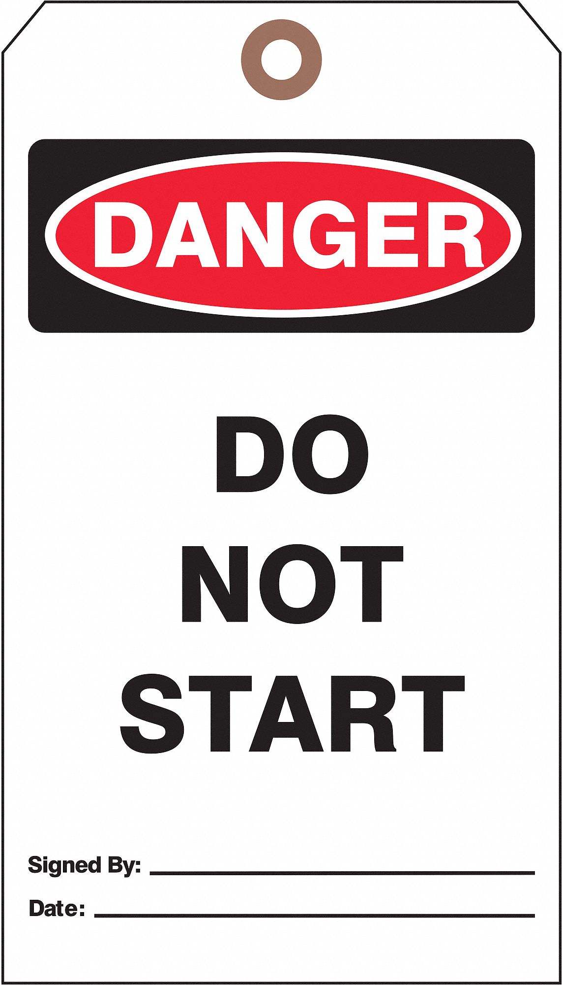 White, Single Part Tag, Danger Tags - 3XCC9|DTUF-G34 - Grainger