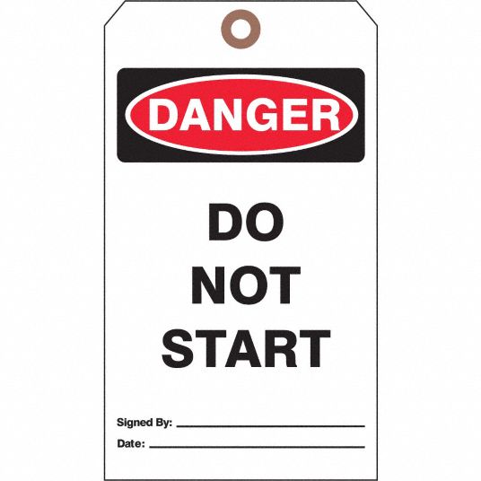 White, Single Part Tag, Danger Tags - 3XCC9|DTUF-G34 - Grainger