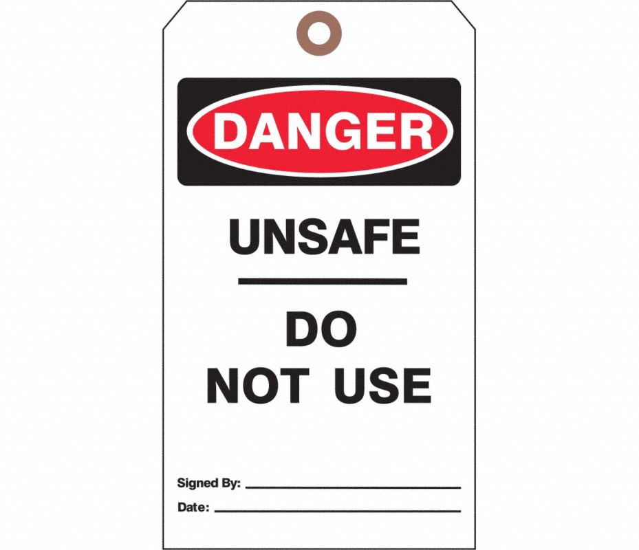 SEE ALL INDUSTRIES Etiqueta Peligro,Unsafe Do NotUse,PQ25 - 3XCD3 ...
