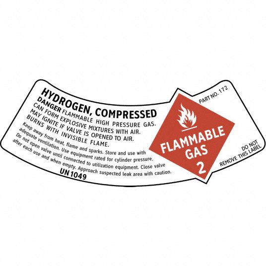 Black/Red, 2 1/4 in Ht, Chemical Label - 3XCU3|D172N - Grainger