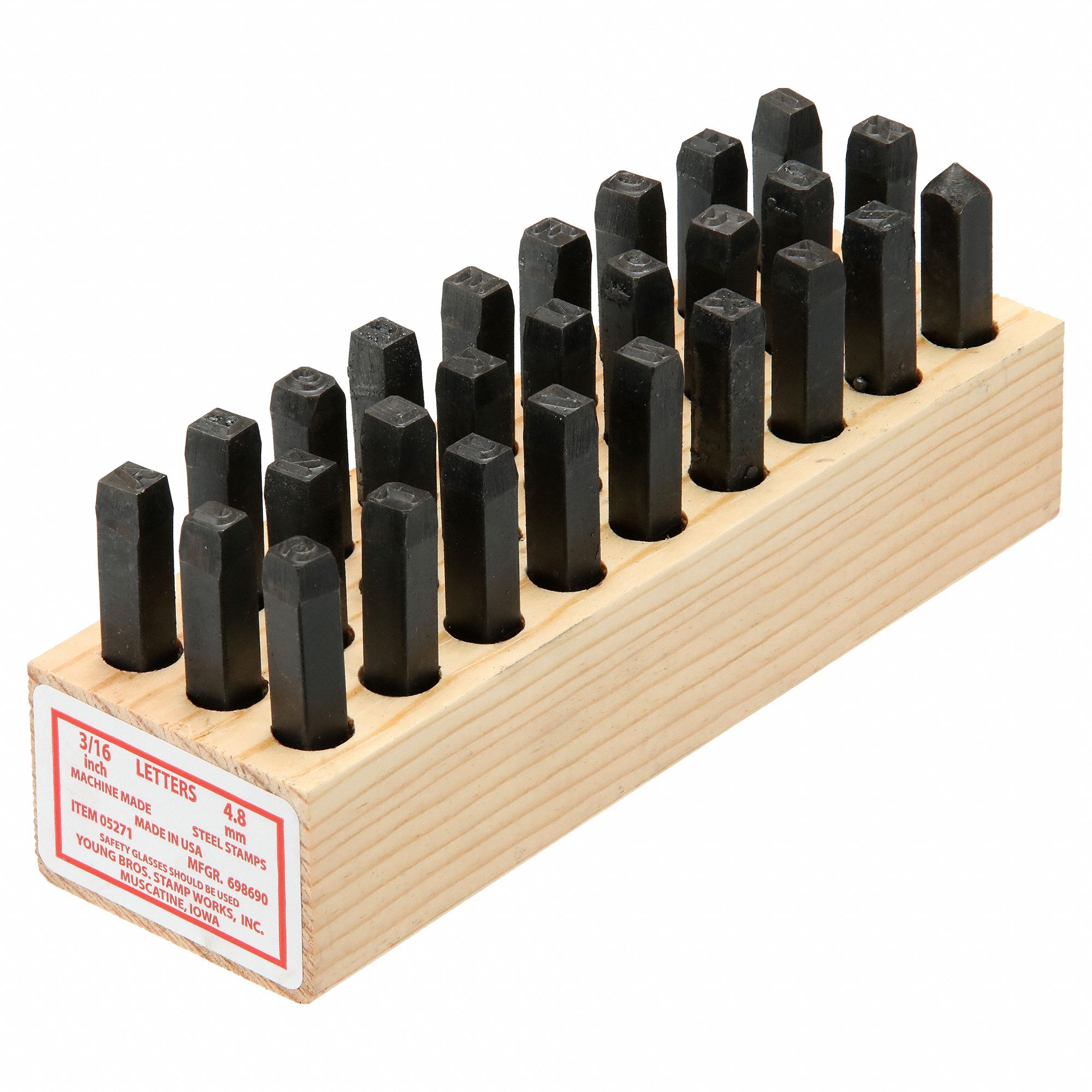 A thru Z, 3/16 in Character Ht, Hand Stamp Kit - 3XDH3|3XDH3 - Grainger