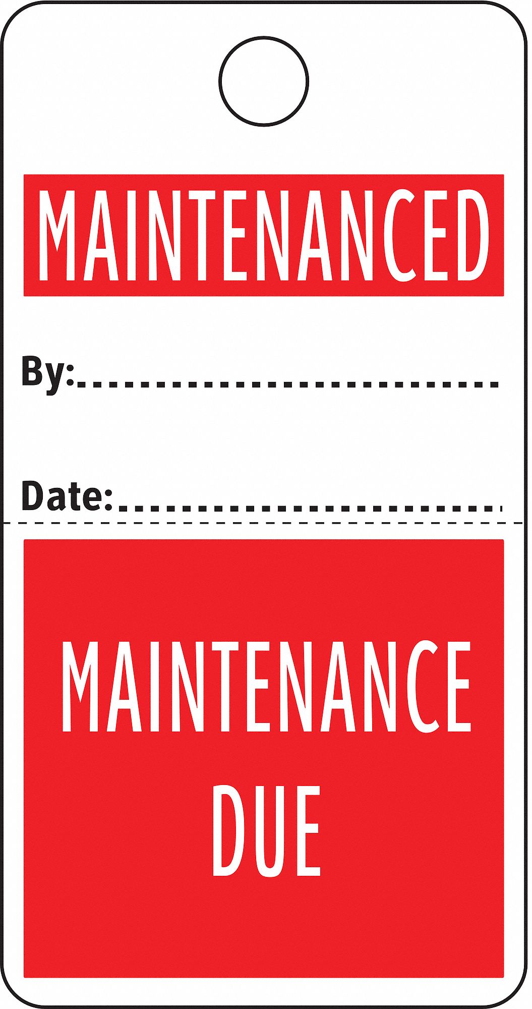 Maintenanced, 3 in Wd, Maintenance Tag - 3XDP6|5755C0 - Grainger