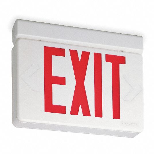 LITHONIA LIGHTING Exit Sign - 3XE31|LQM S W 3 R 120/277 ELNSD - Grainger
