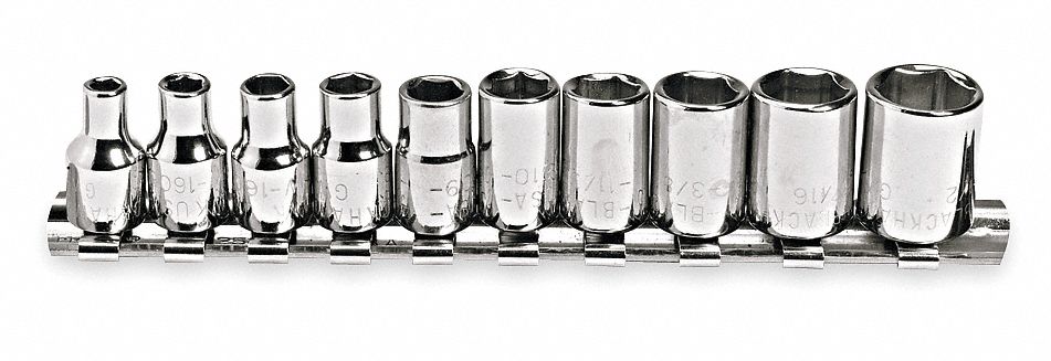 Socket Set, Square, Drive Size 1/4 in - Grainger