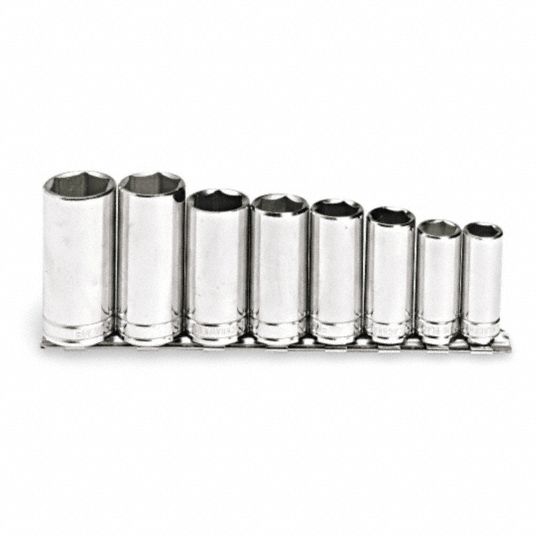 Socket Set Square Drive Size 3 8 In Grainger