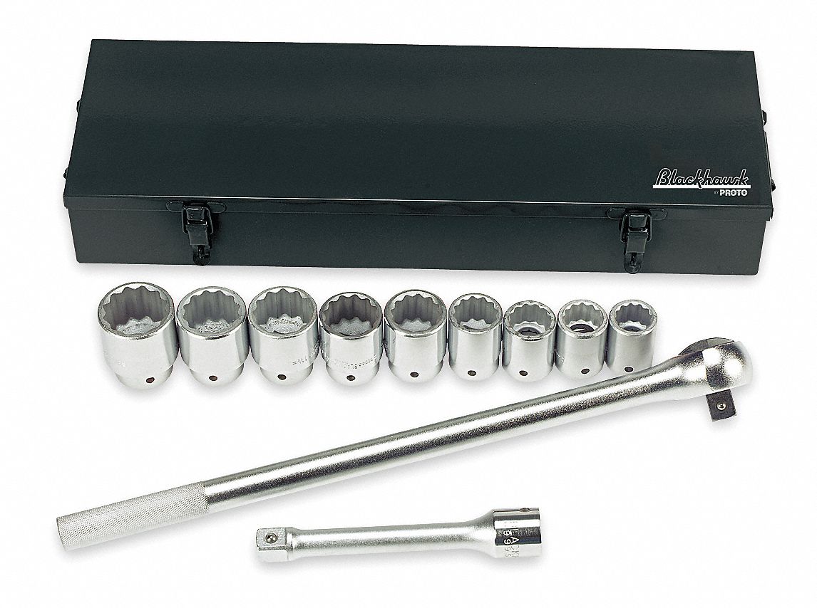 Socket Set, Square, Drive Size 3/4 in - Grainger