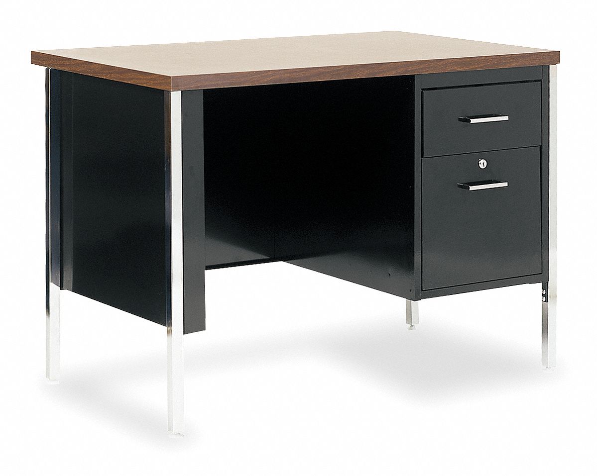Office Desk,40 x 29-1/2 x 24 In,Black - Grainger