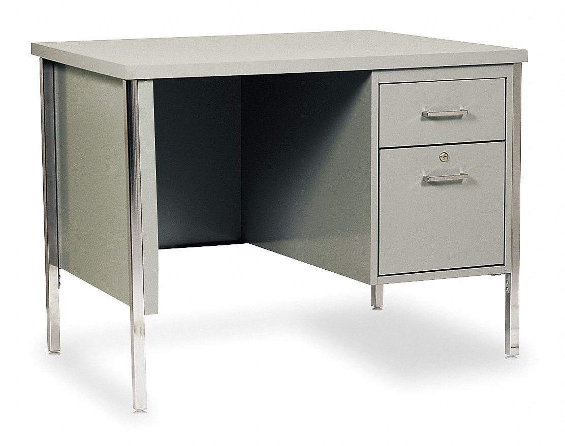 Office Desk,40 x 29-1/2 x 24 In,Gray - Grainger
