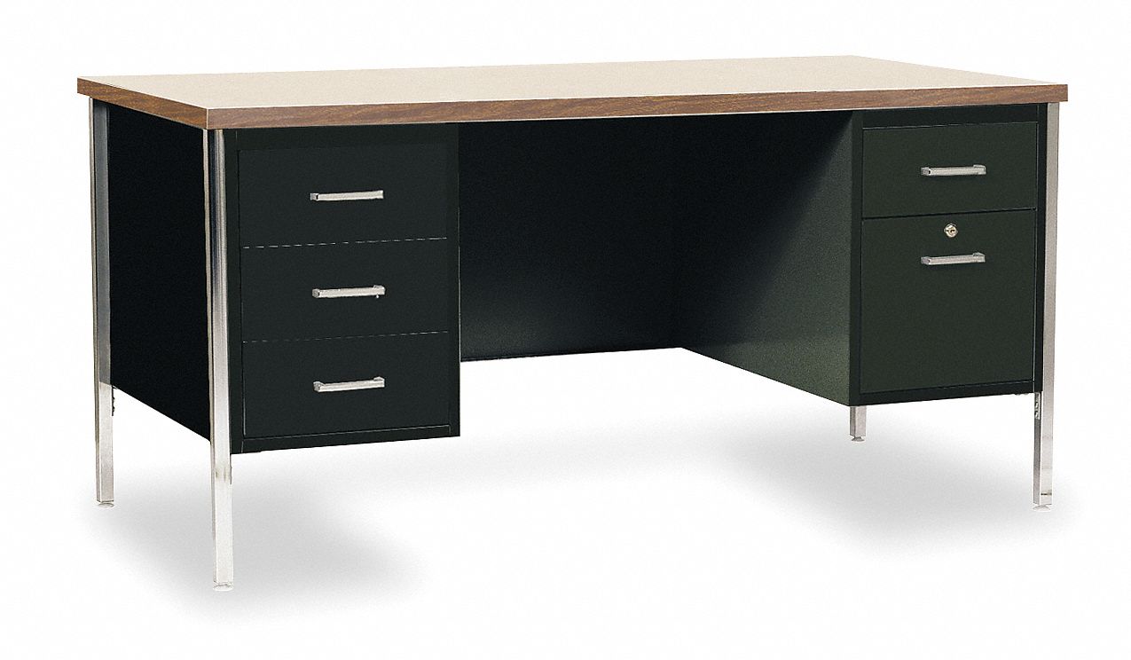 Office Desk,60 x 29 x 30 In,Black - Grainger