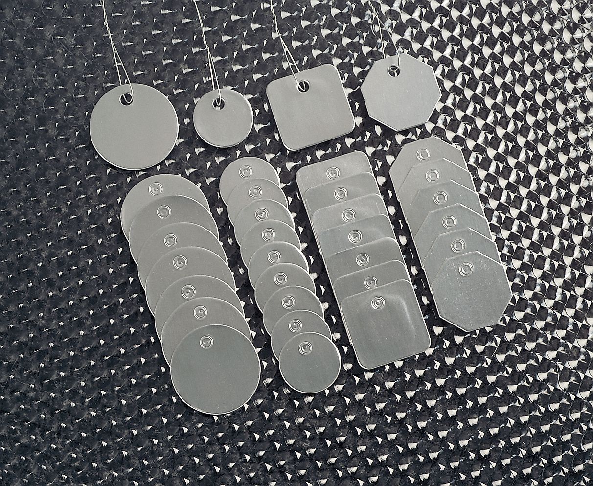 SEE ALL INDUSTRIES, Aluminum Laminated, Silver, Blank Tag - 3XEF6|TAG-1 ...