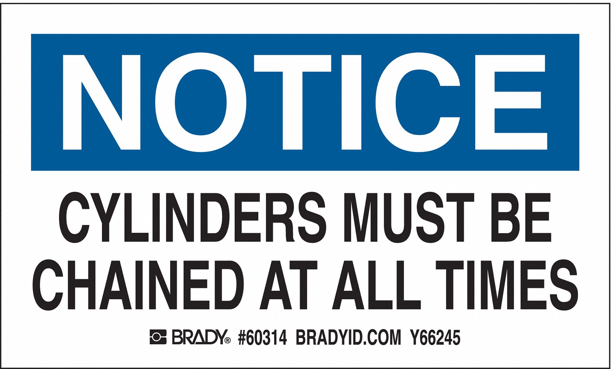 Paper, 3 in x 5 in Nominal Sign Size, Gas Cylinder Label - 3XEZ4|60314 ...