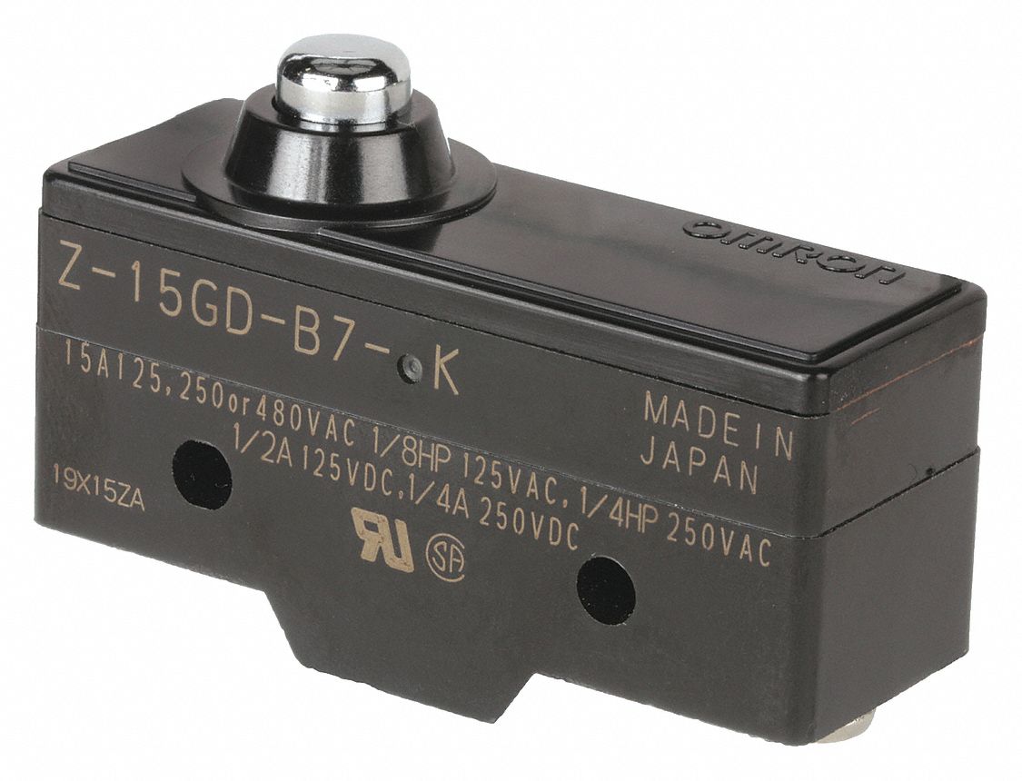 OMRON, Plunger Actuator, 1NO/1NC, Snap Action Switch - 3XG48|Z-15GD-B7-K - Grainger
