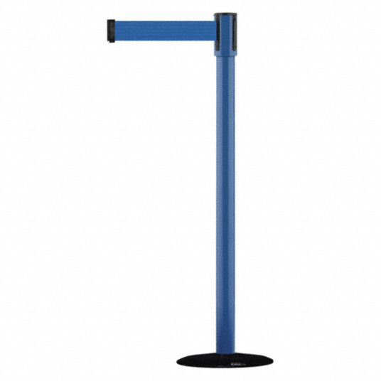 TENSABARRIER, Blue, No Pattern, Barrier Post with Belt - 3XGN7|890B-33 ...