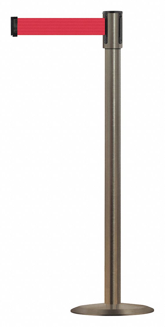 TENSABARRIER, Red, No Pattern, Barrier Post with Belt - 3XGW7|890U-3S ...