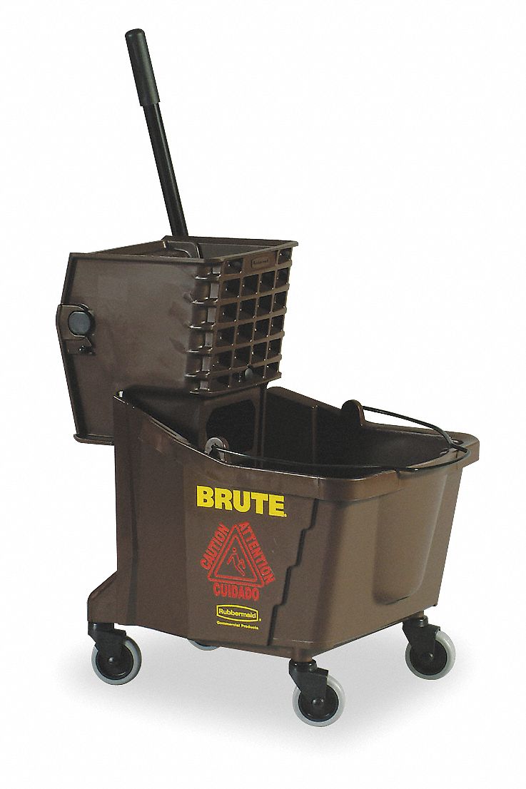 Brown Mop Bucket and Wringer - Grainger