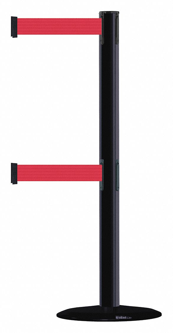 TENSABARRIER, Red, No Pattern, Barrier Post with Belt - 3XHJ2|889T2B-33 ...