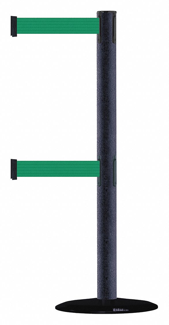 TENSABARRIER, Green, No Pattern, Barrier Post with Belt - 3XHK2|889T2B ...