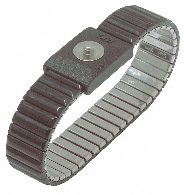 Static Control Wrist Strap, Adj, Elastic - Grainger
