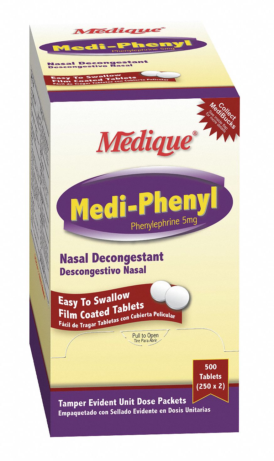 MEDIQUE, Phenylephrine HCl, 50 Individual Doses, Sinus and Allergy ...