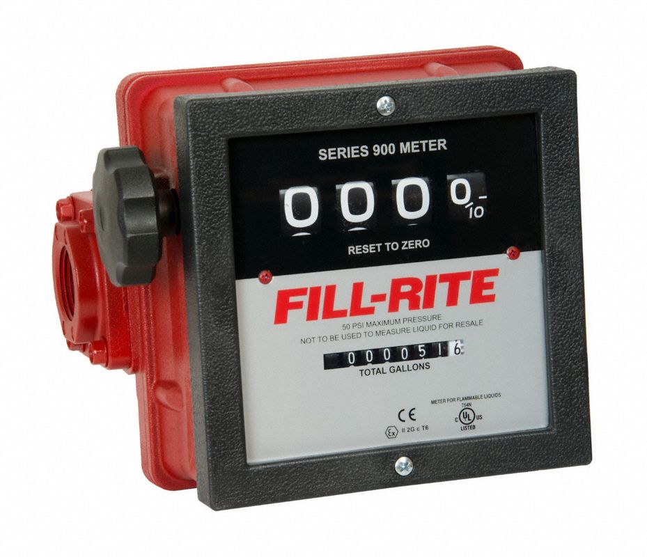 FILL-RITE Medidor de Flujo,1" HNPT - Medidores de Flujo Electrónicos ...