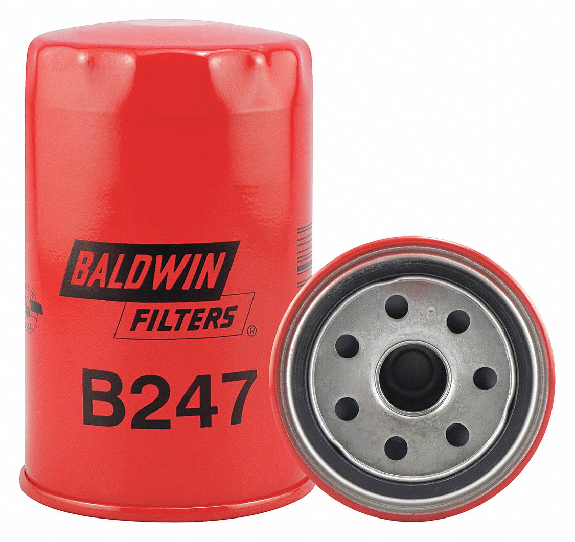 BALDWIN FILTERS B247 Spin-On,M20 x 1.5mm Thread ,4-13/16" L 3XTZ3 ...