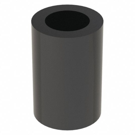 Round, Spacer, Nylon, Black, 1/4 in Outside Dia., PK 10 - Grainger