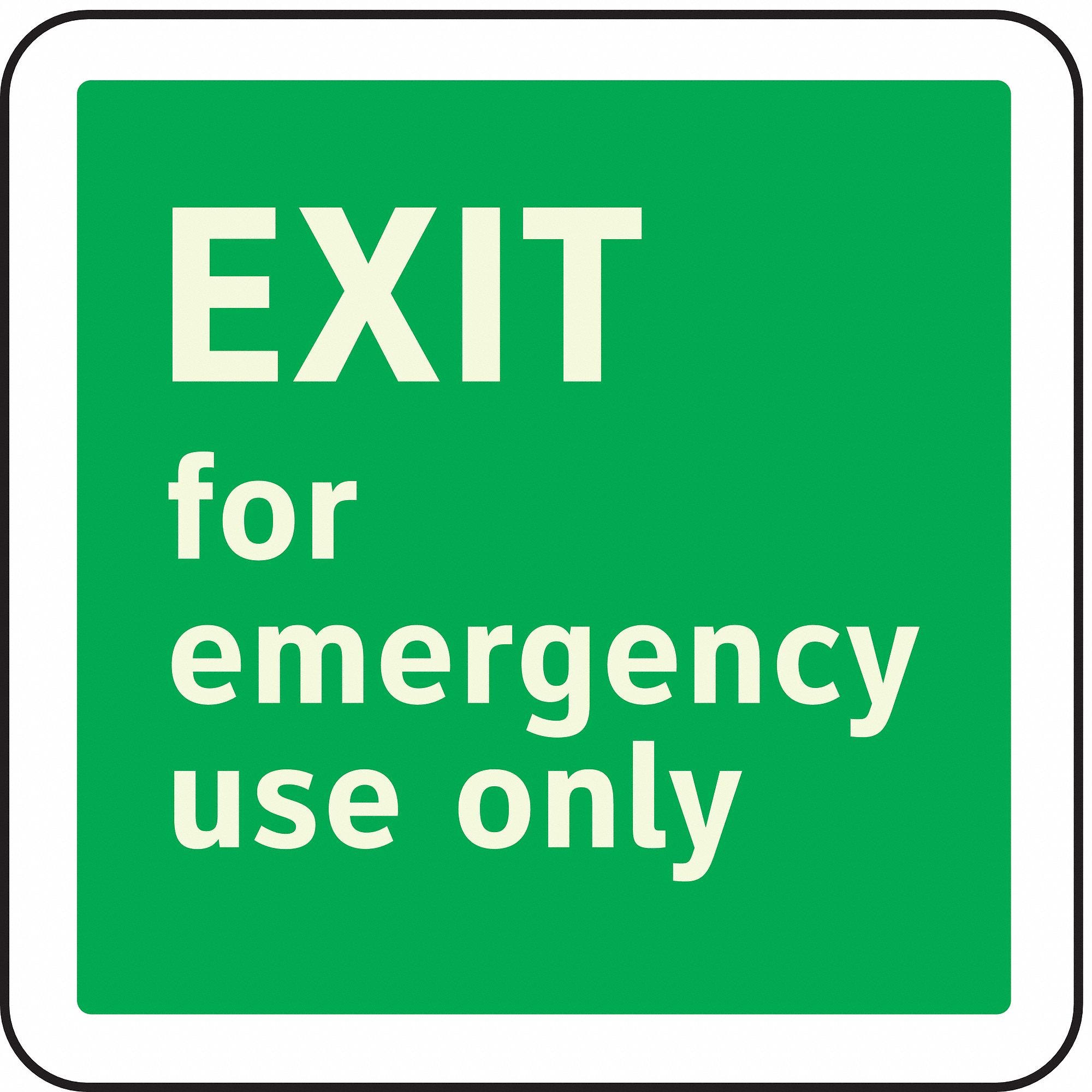 Plastic, Adhesive Sign Mounting, Exit Sign - 3YAJ3|S230G - Grainger