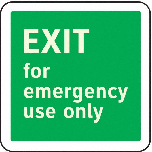 Plastic, Adhesive Sign Mounting, Exit Sign - 3YAJ3|S230G - Grainger
