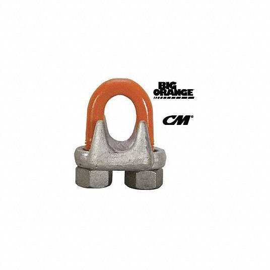 CM, 5/8 in Compatible Rope Dia, Steel, Wire Rope U-Bolt Clip - 3YFF3 ...