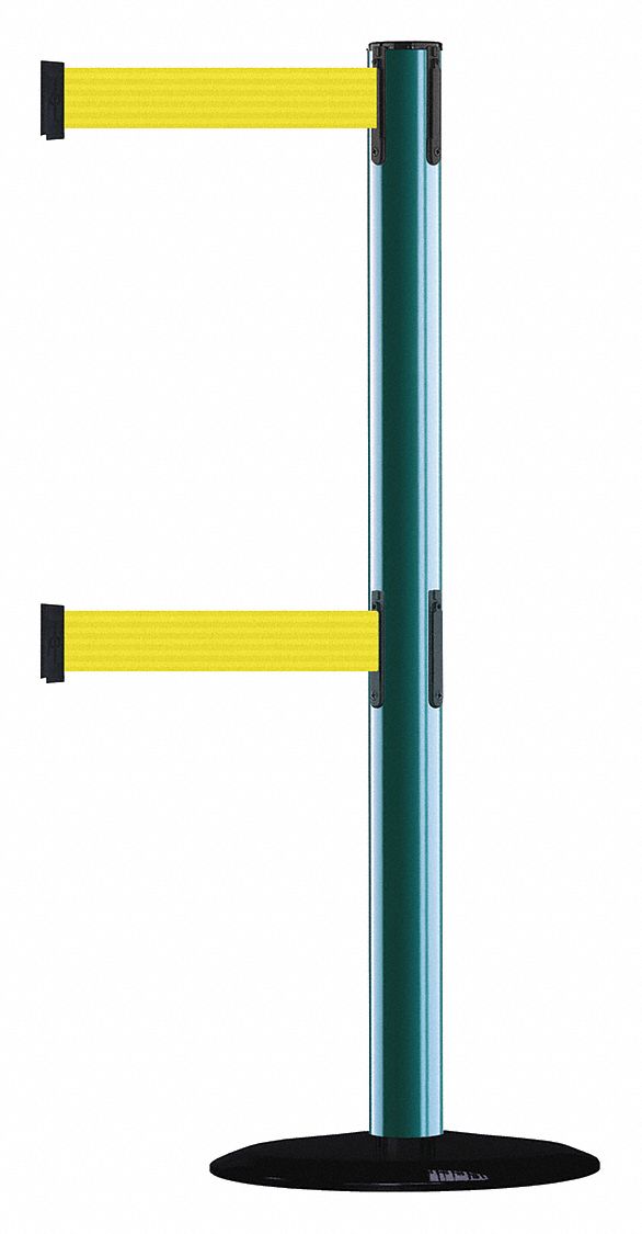TENSABARRIER, Yellow, No Pattern, Barrier Post with Belt - 3YHJ2|889T2B ...