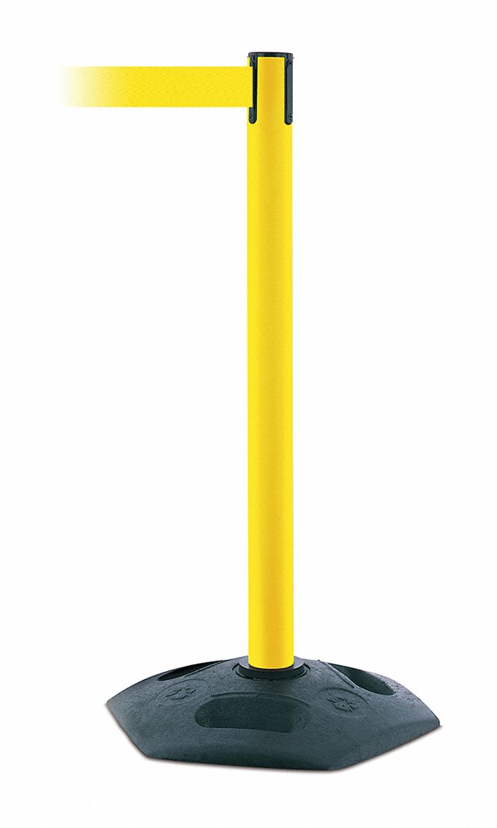 TENSABARRIER, Yellow, No Pattern, Barrier Post with Belt - 3YHY1|886-35 ...