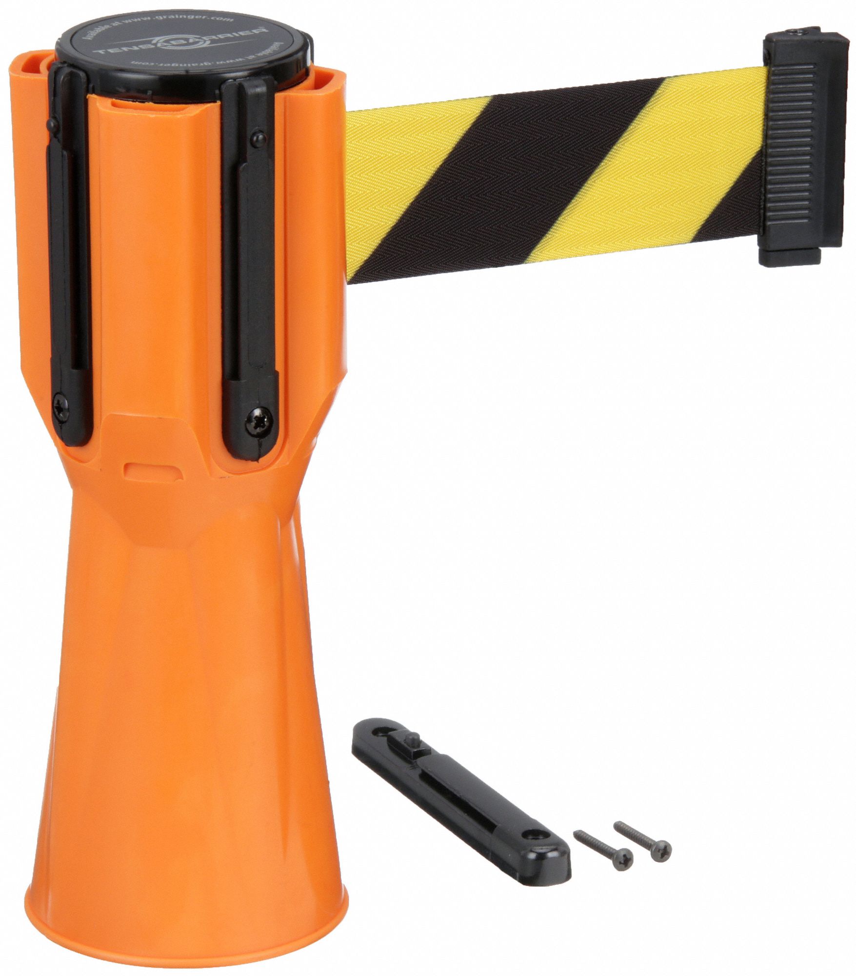 TENSATOR TENSACONE TOPPER RETRACTABLE BARRIER TAPE, BLANK, ORNG/BLK/YLW ...