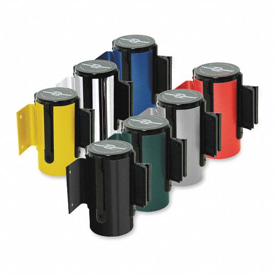 Retractable Belt Barrier, Yellow Belt With Black Writing, Caution - Wet ...
