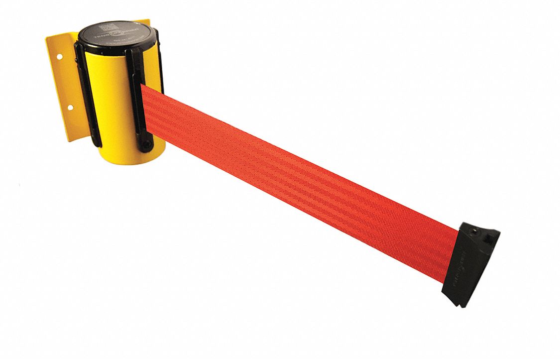 TENSABARRIER, 7 1/2 ft Belt Lg, Red, Retractable Belt Barrier - 3YJE7 ...