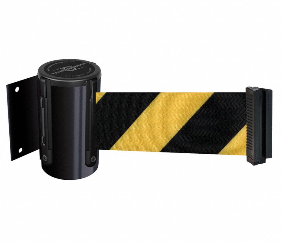 TENSABARRIER Barrera de Cinta Retráctil, 13 pies, 2", Negro/Amarillo ...