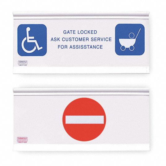 TURNSTILE, For Use With Electric Gates and Manual Gates, 24 in Overall ...