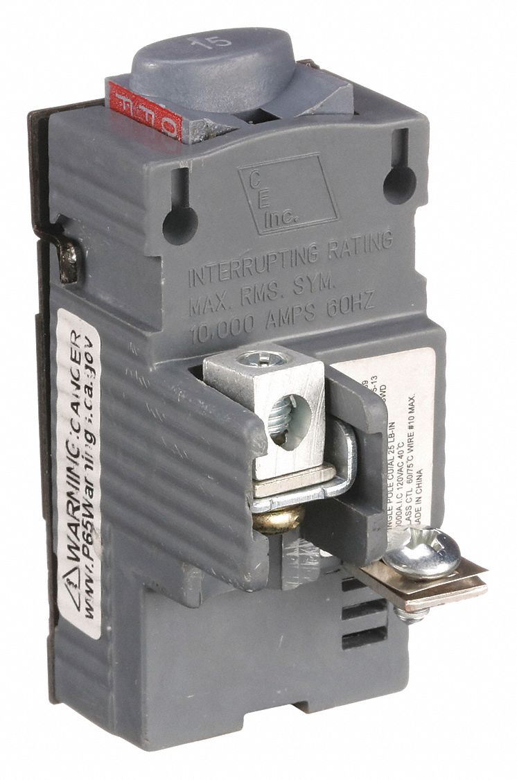 15 A Amps, 120V AC, Miniature Circuit Breaker - 3YMR7|UBIP115 - Grainger