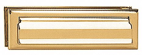 Standard Mail Slot,Letter Size,Brass - Grainger
