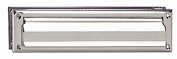 Standard Mail Slot,Magazine Size,Chrome - Grainger