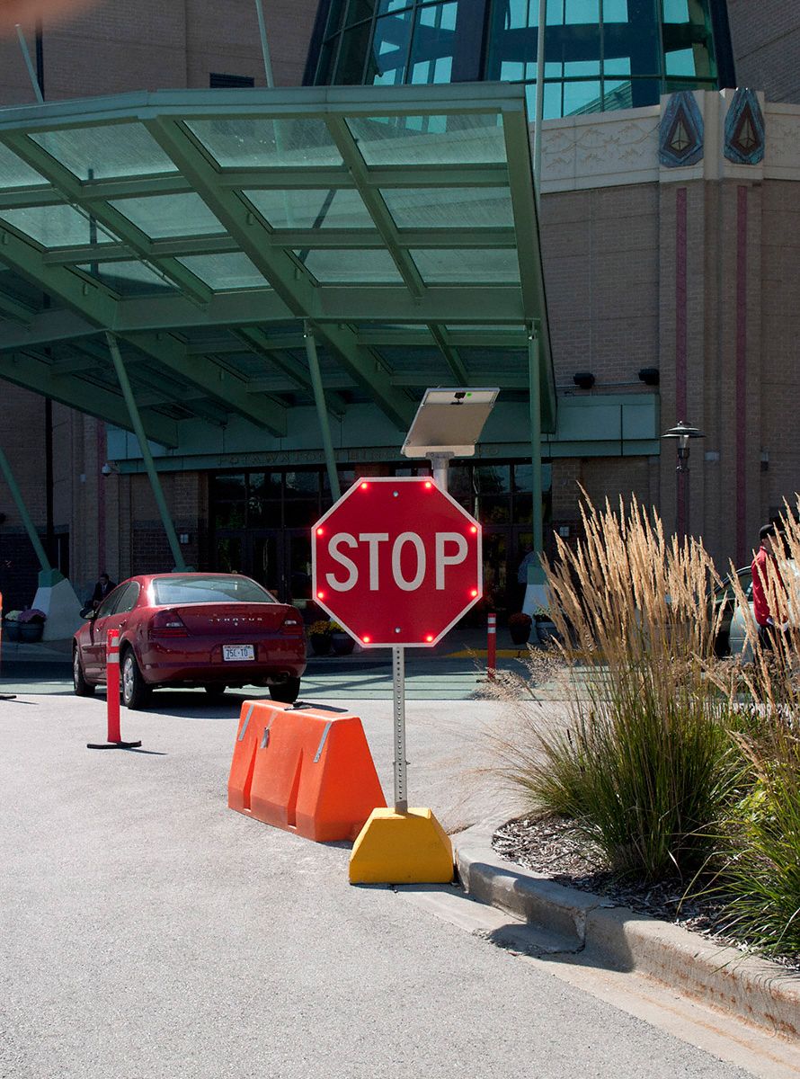 TAPCO LED Stop Sign, Sign Legend Stop, Basic Power Source Solar ...