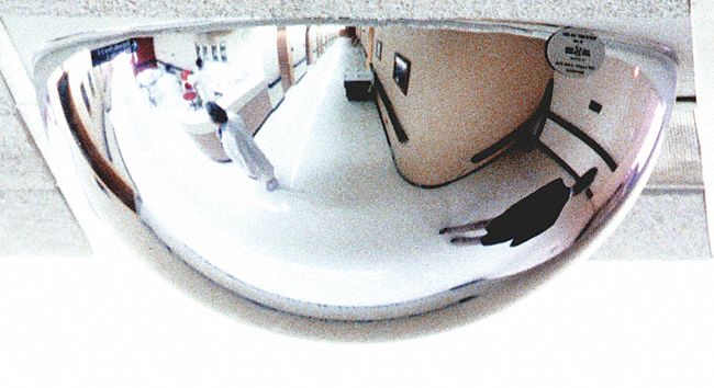 APPROVED VENDOR T-BAR DOME SECURITY MIRROR, ACRYLIC, 22 IN D, HARDBOARD ...