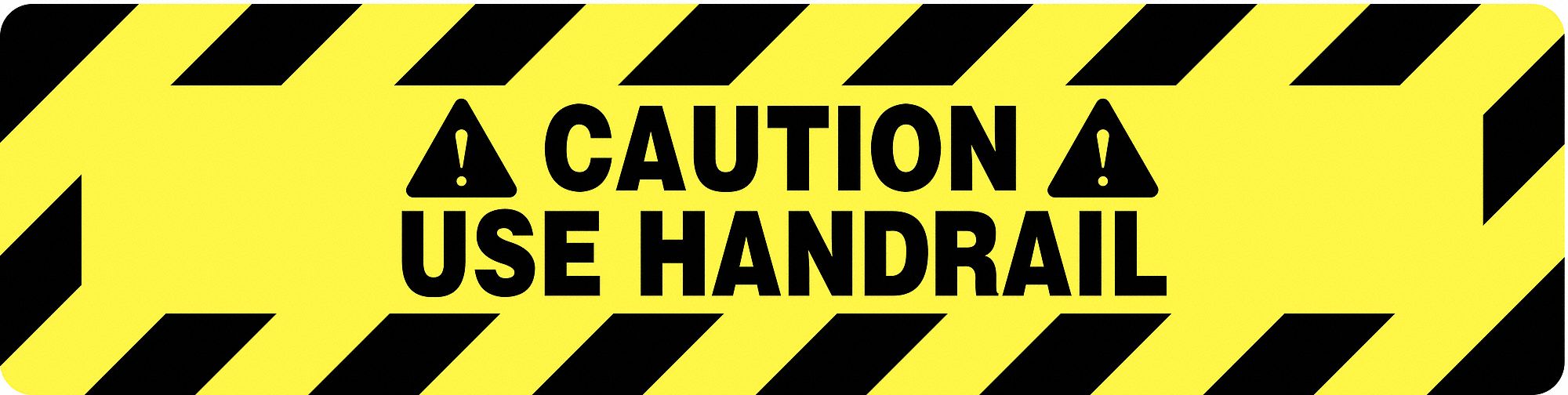 Vinyl, Floor Sign, 24" Width, 6" Height, Yellow - Grainger