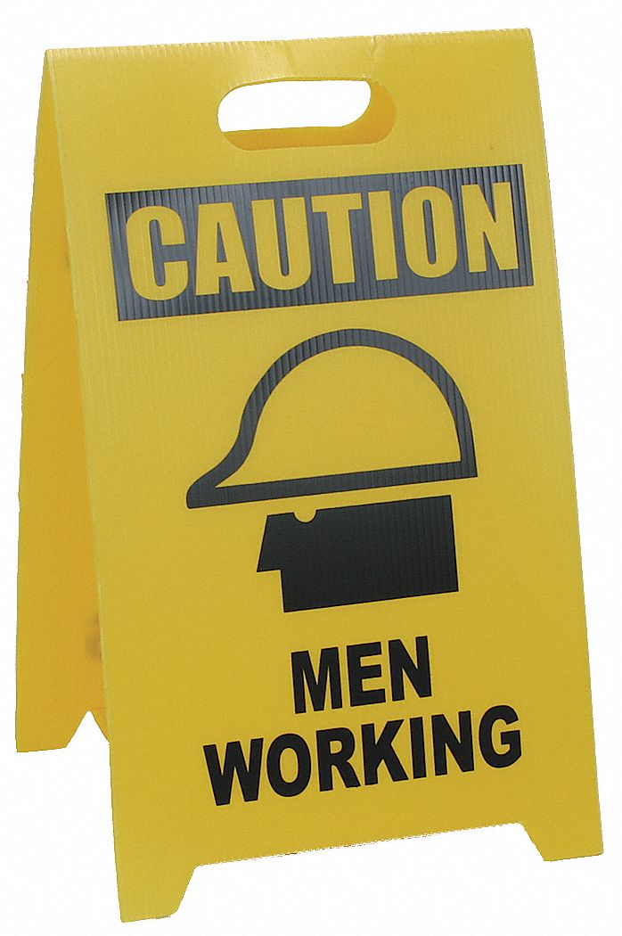 SEE ALL INDUSTRIES FLOOR STAND SAFETY SIGN,12 X 20 - Floor Signs ...