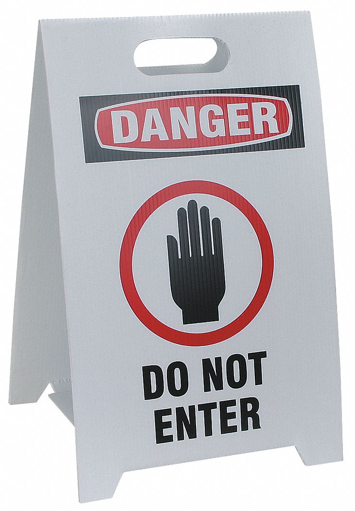Plastic, Free Standing Sign Mounting, Floor Safety Sign - 3YTC9|TP-DO ...