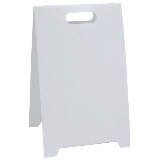 SEE ALL INDUSTRIES Blank Floor Stand Safety Sign: Corrugated Plastic ...