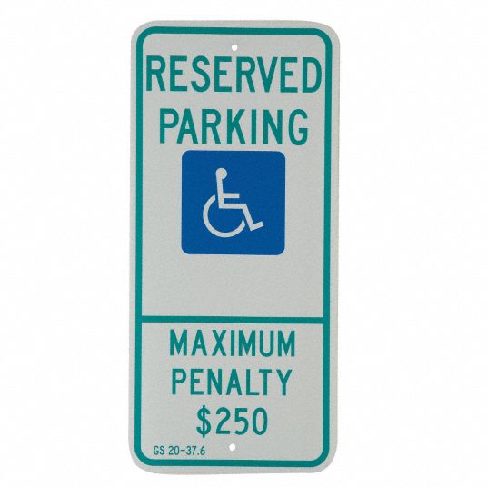 Handicap Parking Sign, Retroreflective Grade High Intensity Prismatic ...