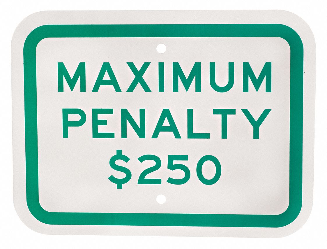 No Parking Sign, Retroreflective Grade High Intensity Prismatic ...