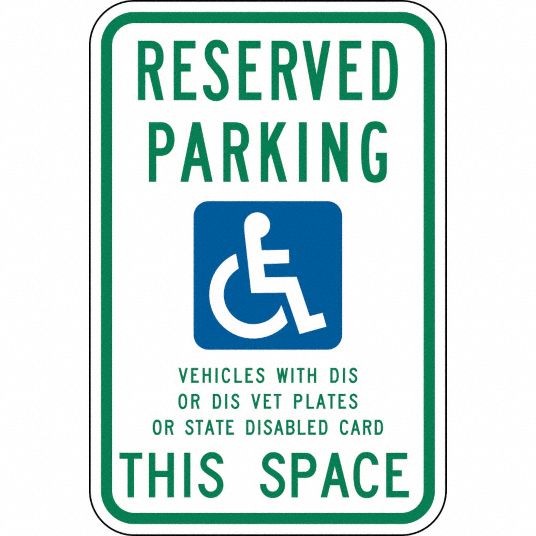 Handicap Parking Sign, Retroreflective Grade High Intensity Prismatic ...