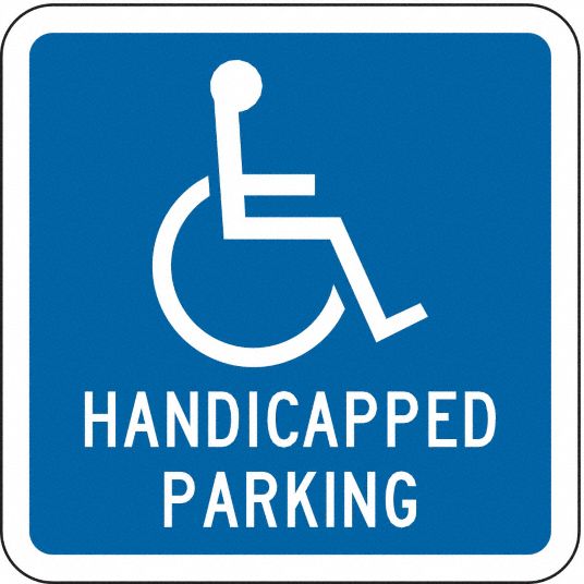 Handicap Parking Sign, MUTCD Code G-42, Retroreflective Grade High ...